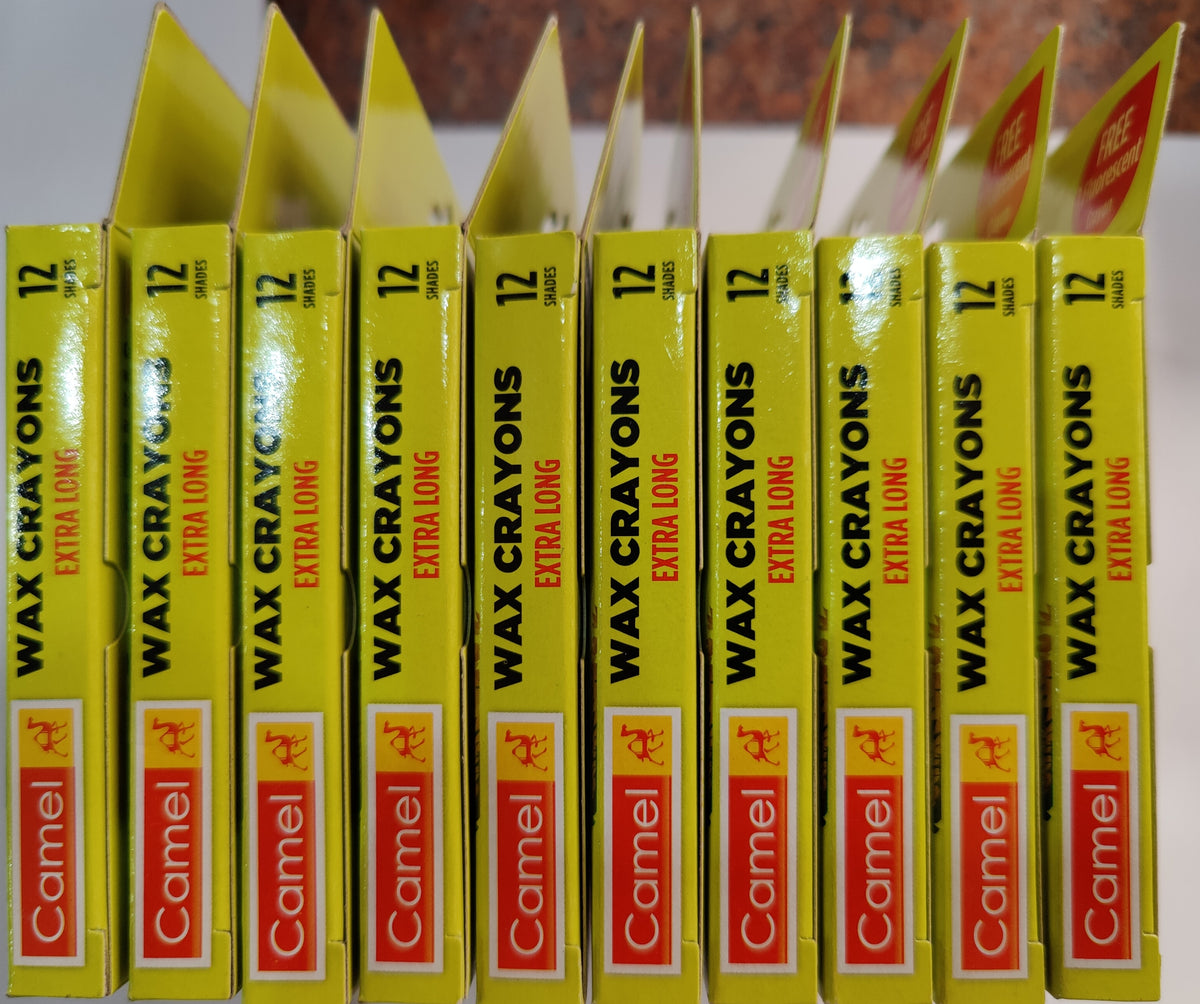 Camel Wax Crayons Extra Long 12 Shades – SEEMKART.COM
